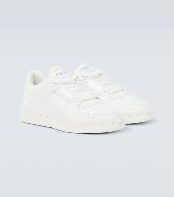 Valentino Garavani Freedots Leather Low-top Sneakers - White