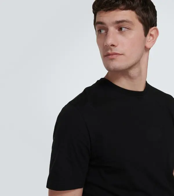 THE ROW Luke Cotton Jersey T-shirt - Black