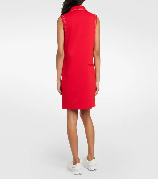Tory Burch Contrast Stitch Polo Minidress