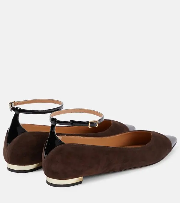 AQUAZZURA Pinot Suede Ballet Flats