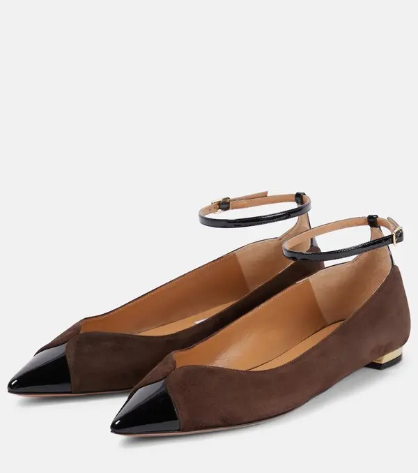 AQUAZZURA Pinot Suede Ballet Flats