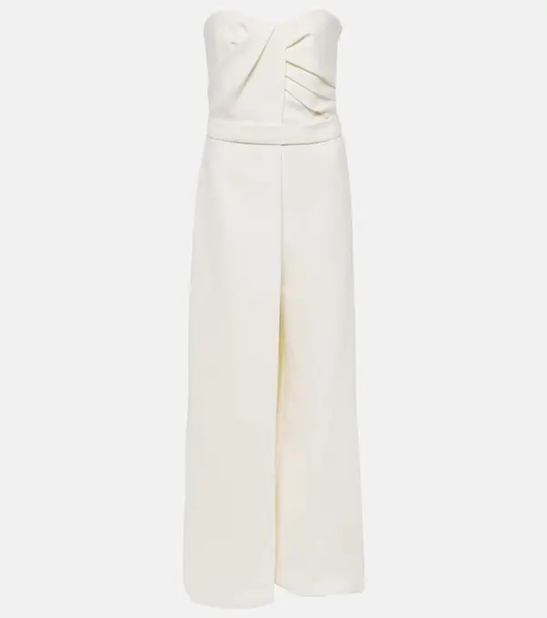 Safiyaa Bridal Remi Draped Jumpsuit - White