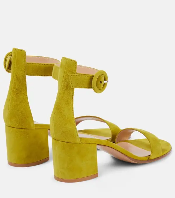 GIANVITO ROSSI Versilia 60 Suede Sandals - Green