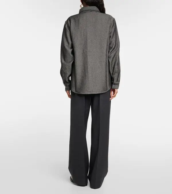 GOD'S TRUE CASHMERE Cashmere And Cotton Shirt - Purple