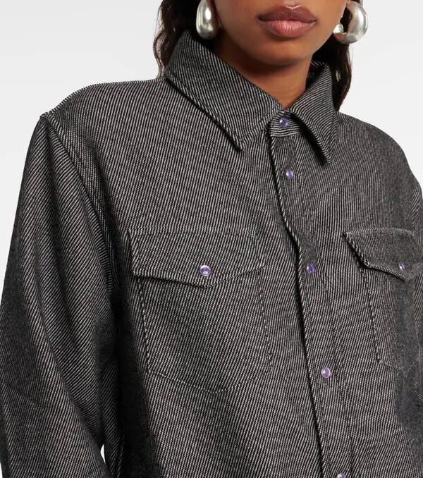 GOD'S TRUE CASHMERE Cashmere And Cotton Shirt - Purple