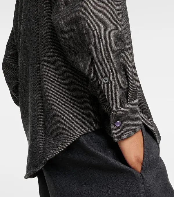 GOD'S TRUE CASHMERE Cashmere And Cotton Shirt - Purple