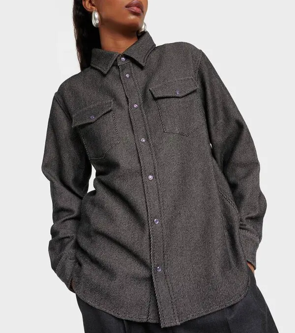 GOD'S TRUE CASHMERE Cashmere And Cotton Shirt - Purple