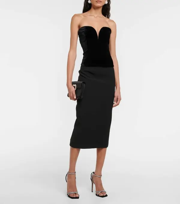 Roland Mouret Velvet Bustier