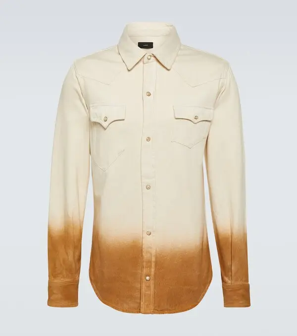 Alanui Bright Hues Printed Denim Shirt