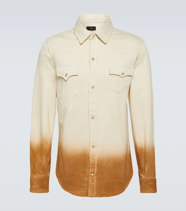 Alanui Bright Hues Printed Denim Shirt