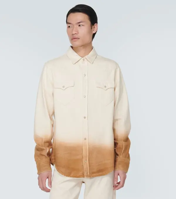 Alanui Bright Hues Printed Denim Shirt