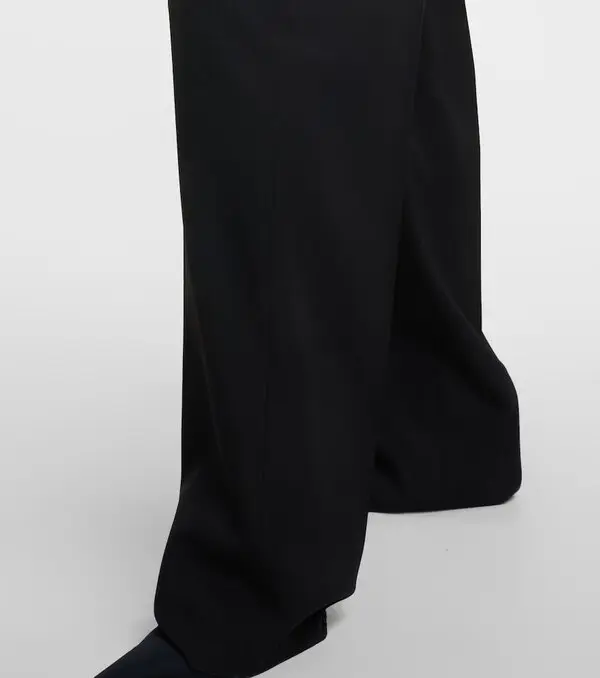 Balenciaga Mid-rise Wool Wide-leg Pants