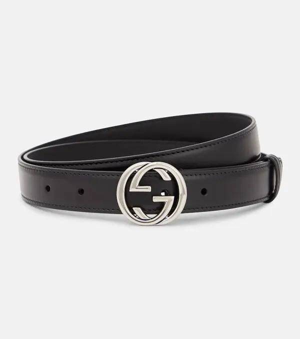 807. Gucci Belt Flat Marmont belt in black GG canvas | GUCCI® US main image 2