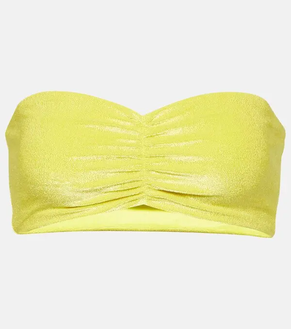 Jade Swim Ava Bandeau Bikini Top - Yellow