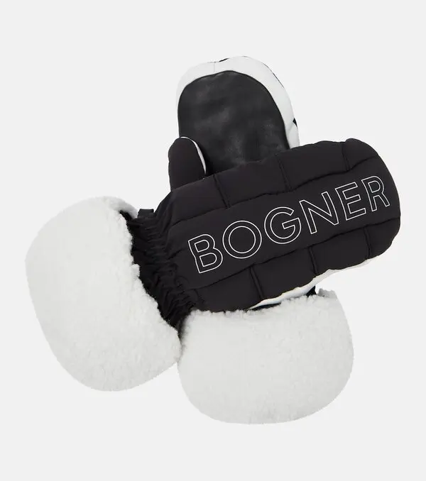 Bogner Sabina Shearling Ski Mittens - Black