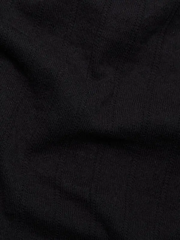 LESET Pointelle-knit Classic Tank - Black