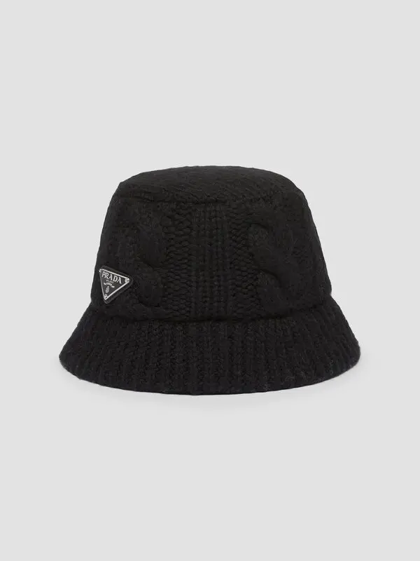 Prada Wool Bucket Hat - Black