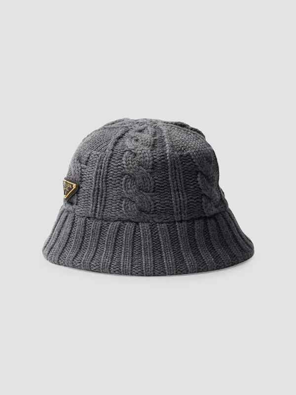 Prada Wool Bucket Hat - Grey