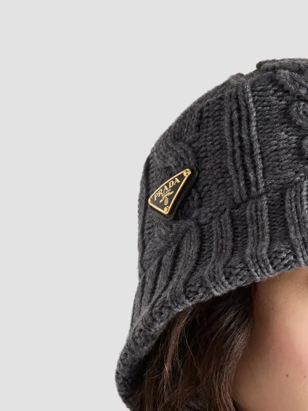 Prada Wool Bucket Hat - Grey