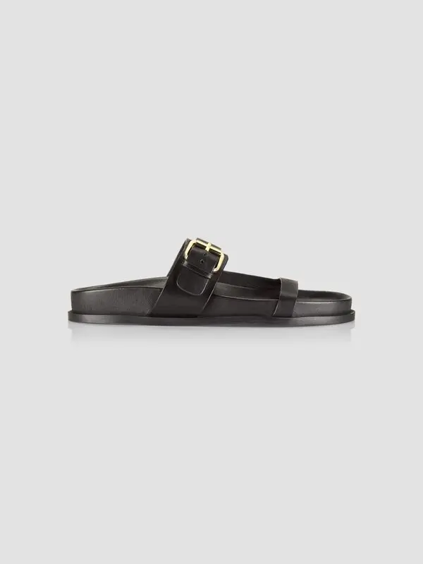 A.emery Prince Leather Open-toe Sandals - Black