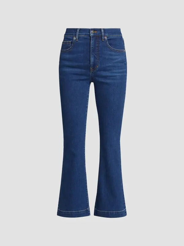 Veronica Beard Carson High-rise Crop Flare Jeans
