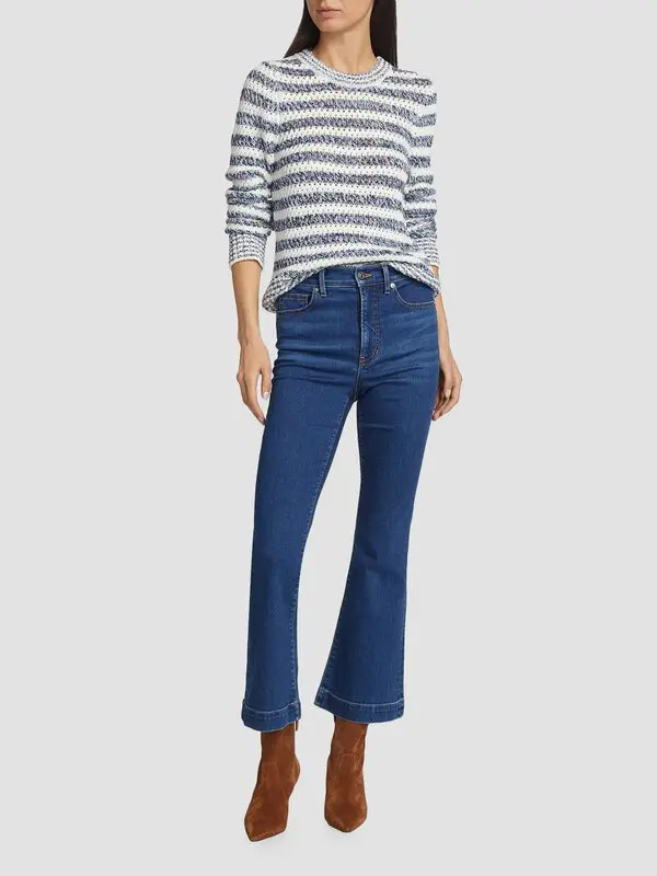 Veronica Beard Carson High-rise Crop Flare Jeans