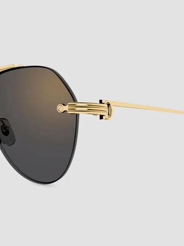 Cartier Première De 58mm Rimless Pilot Sunglasses - Gold