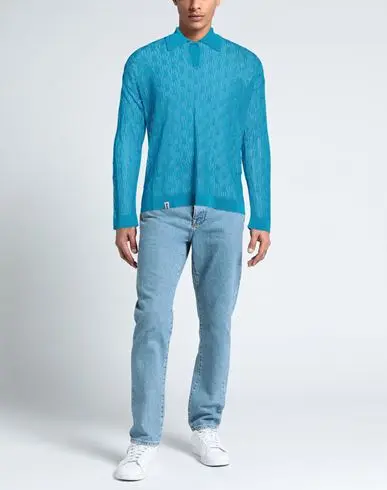 BONSAI Long Sleeve Knitted Sweater - Blue