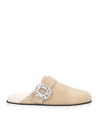ROGER VIVIER Suede Mules With Embellished Buckle
