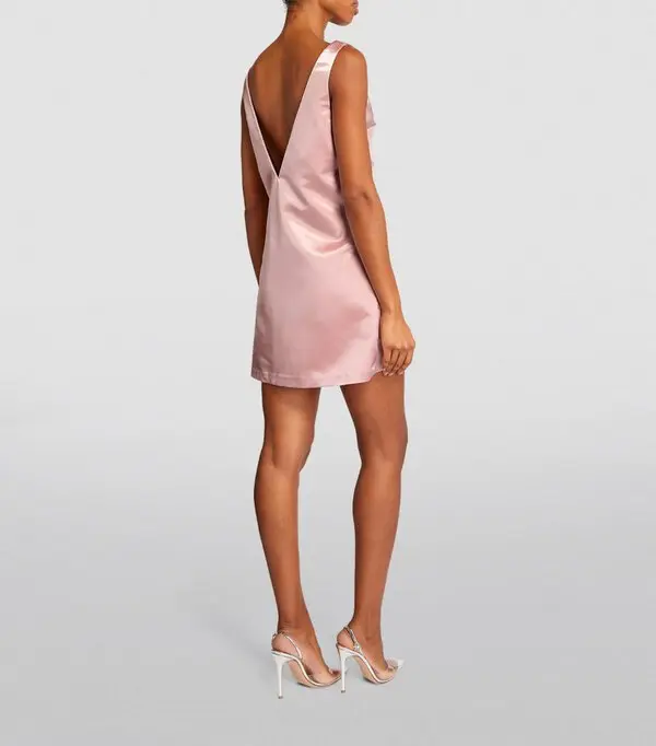 Staud Satin Teagan Mini Dress - Pink | Editorialist