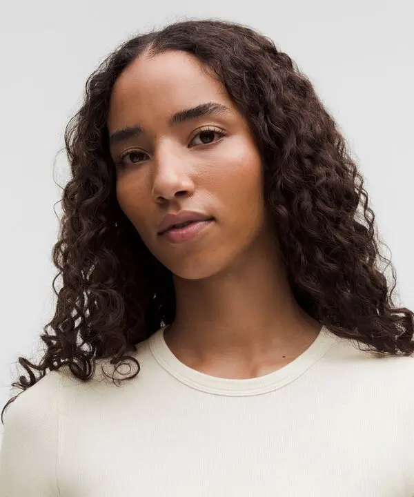 Lululemon Hold Tight Fitted Short-sleeve Shirt - Light Ivory