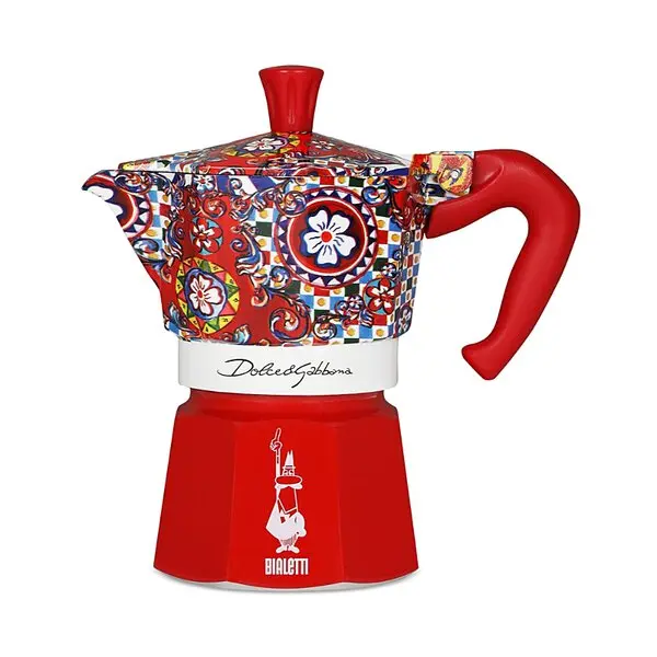 BIALETTI Dolce & Gabbana Moka Coffee Maker, 3-cup - Carretto/red