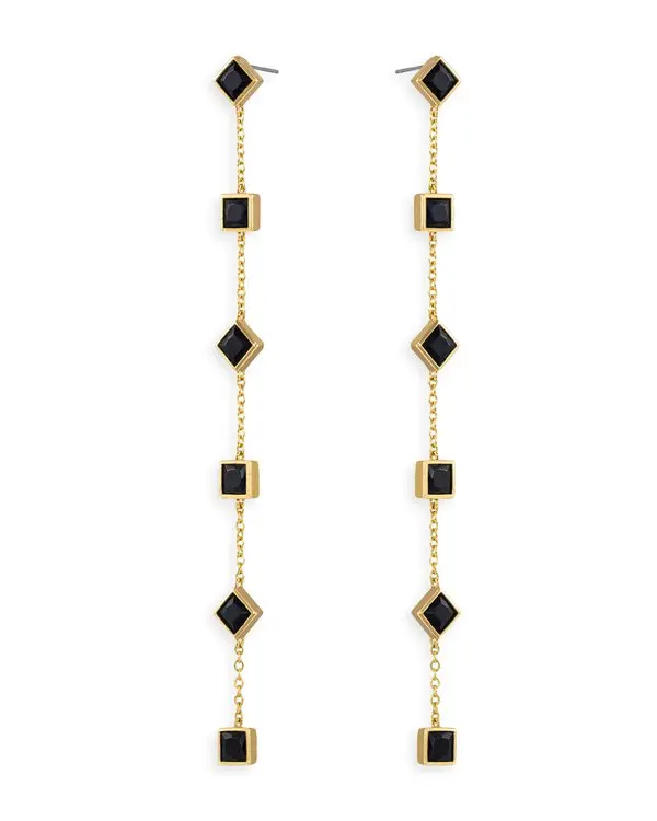 Ettika Geometric Linear Drop Earrings