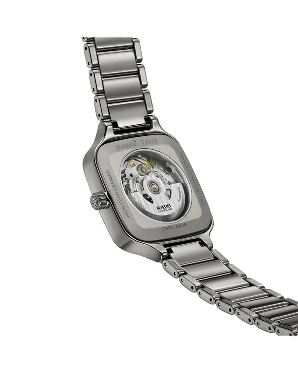 RADO True Square Open Heart Diamond Watch, 38mm - Gray