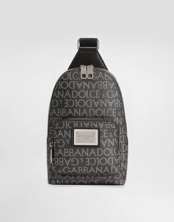 Dolce & Gabbana Coated Jacquard Crossbody Backpack - Print
