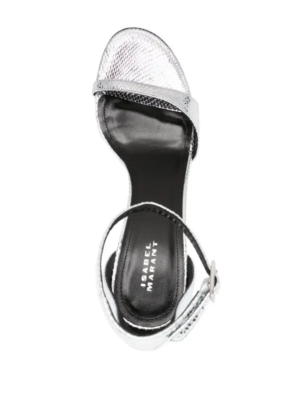 Isabel Marant Étoile Ailisa 80mm Leather Sandals - Silver