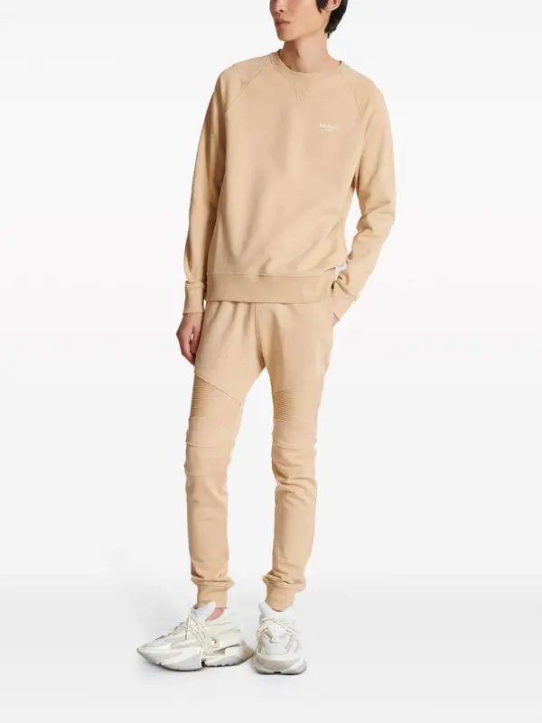 Balmain Cotton Flocked Logo Sweatshirt