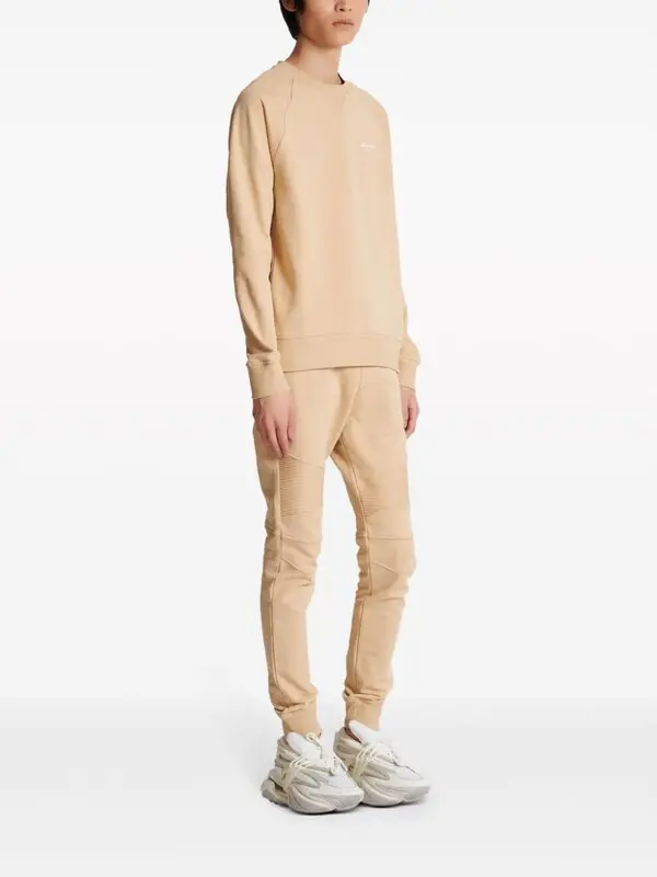 Balmain Cotton Flocked Logo Sweatshirt