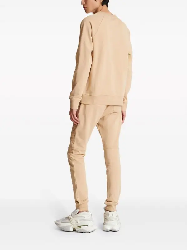 Balmain Cotton Flocked Logo Sweatshirt