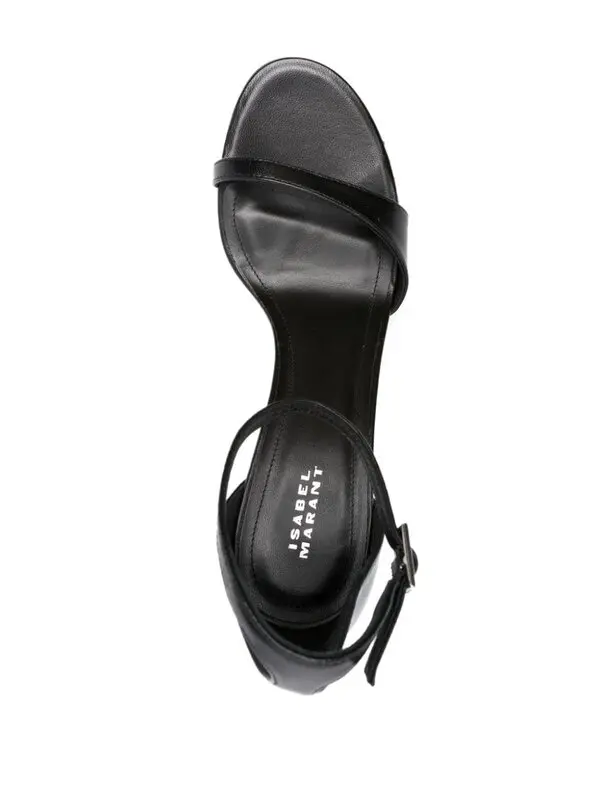 Isabel Marant Étoile Ailisa 80mm Leather Sandals - Black