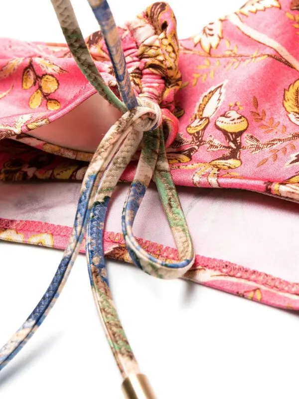 Zimmermann Junie Floral-print Halterneck Bikini