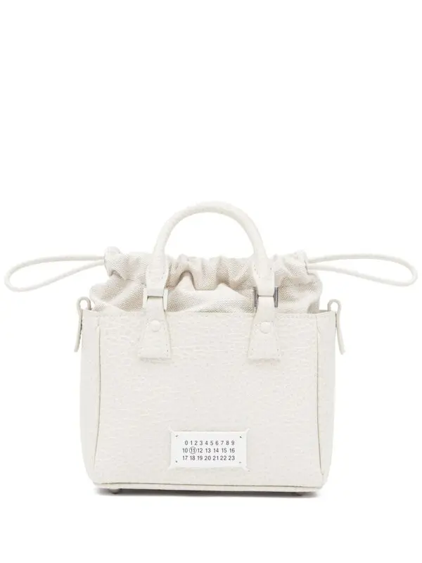 MAISON MARGIELA 5ac Horizontal Leather Tote Bag - White