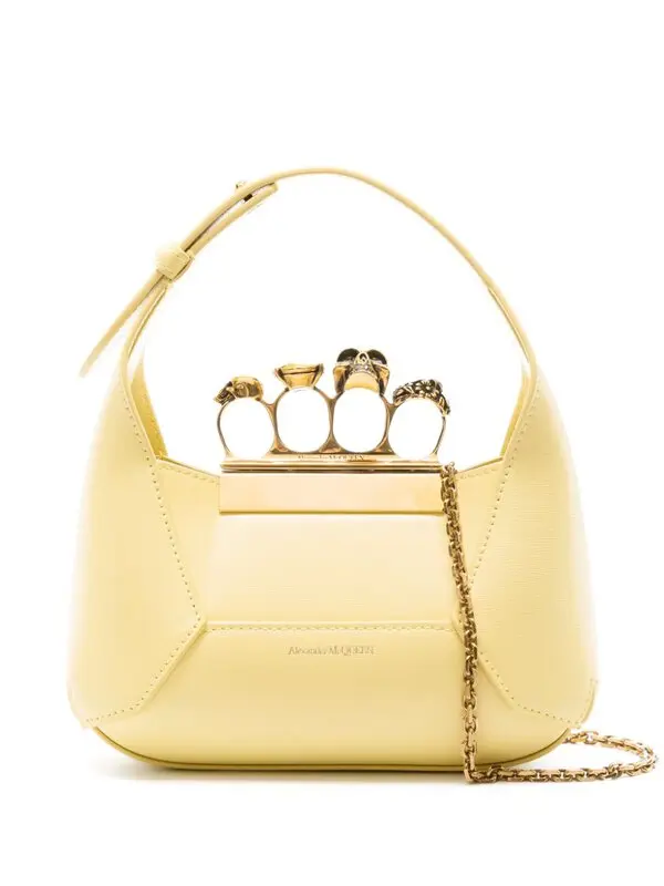 Alexander McQueen The Jewelled Hobo Mini Bag - Yellow