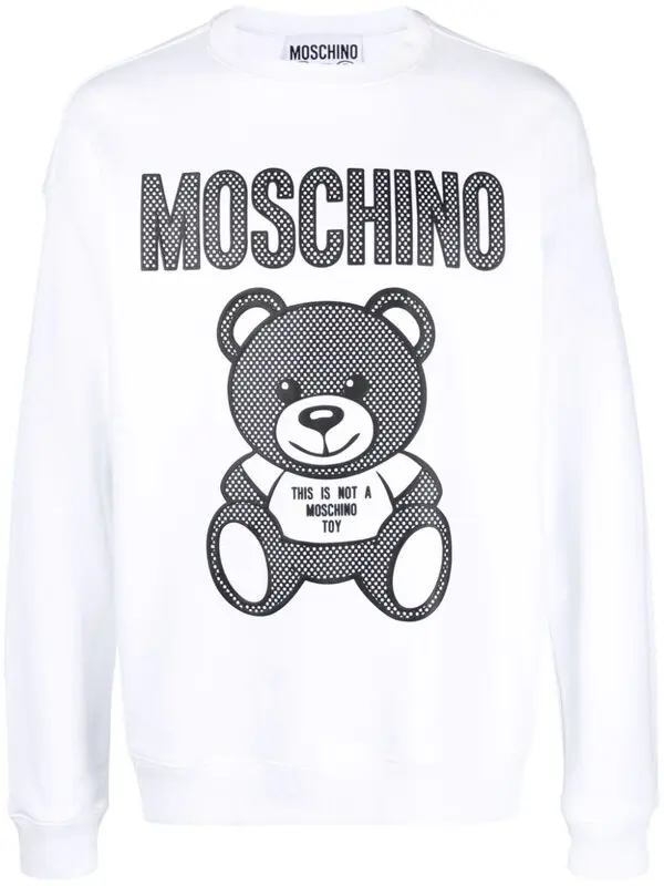 Moschino Teddy Bear Logo-print Sweatshirt - White