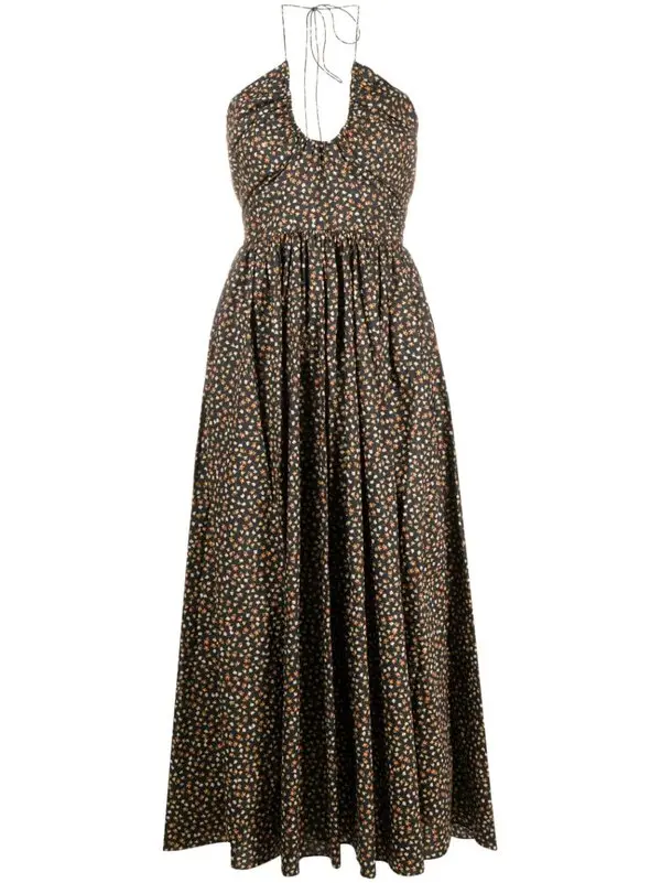 Matteau Floral-print Halterneck Maxi Dress