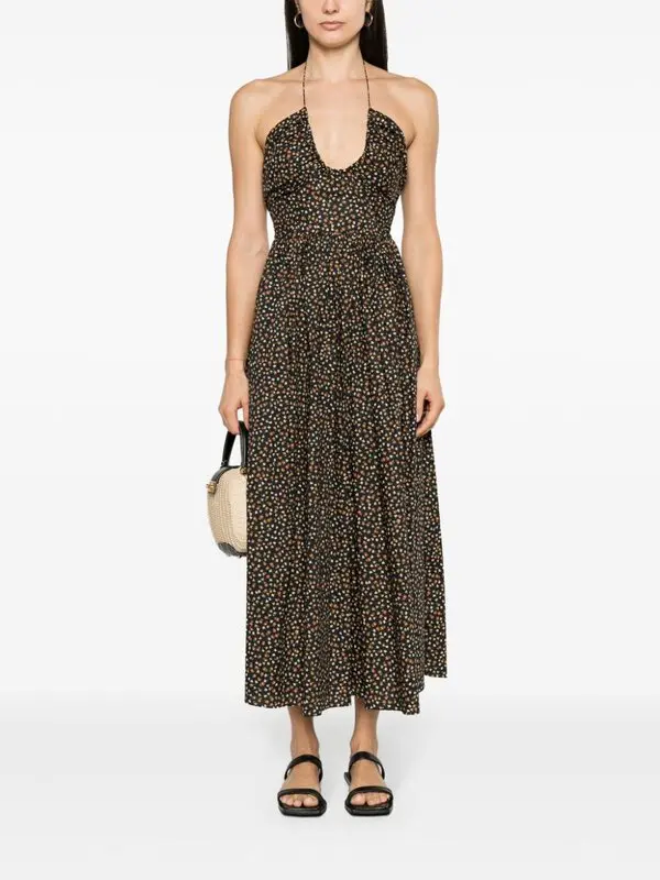 Matteau Floral-print Halterneck Maxi Dress