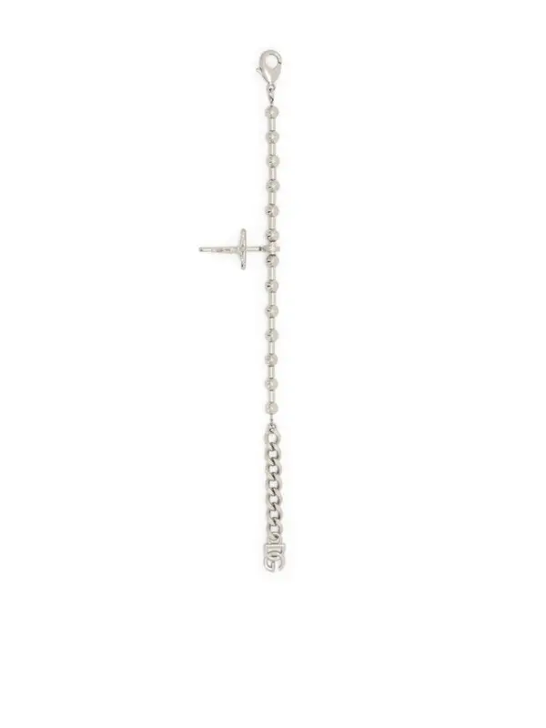 Dolce & Gabbana Dna Crucifix Beaded Bracelet - Silver