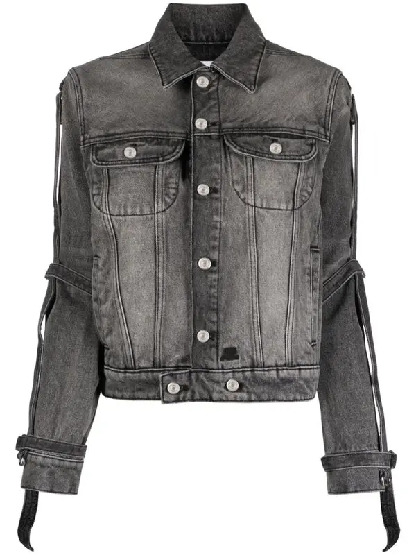 COURREGES Strap-embellished Denim Jacket