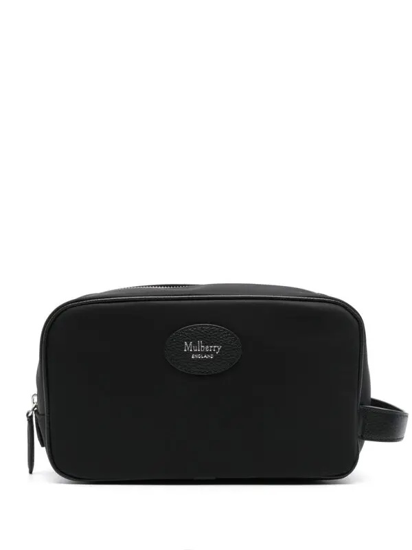Mulberry Heritage Logo-patch Wash Bag - Black
