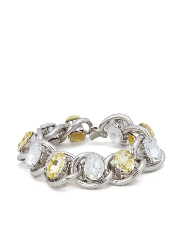 Marni Crystal-embellished Chain Bracelet - Silver